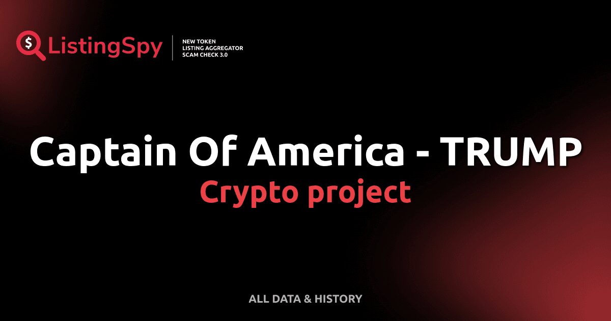 Captain Of America - TRUMP crypto project: CAPTAIN token listings ...