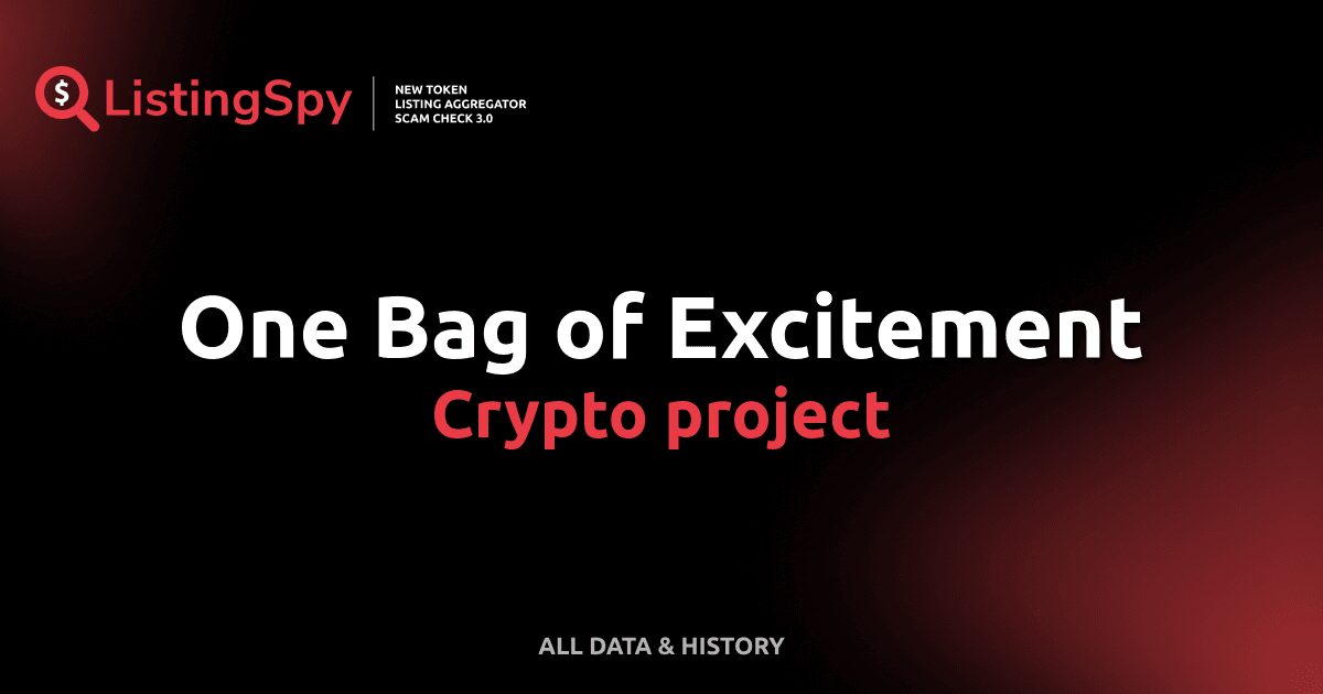 One Bag of Excitement crypto project: OBOE token listings, events ...