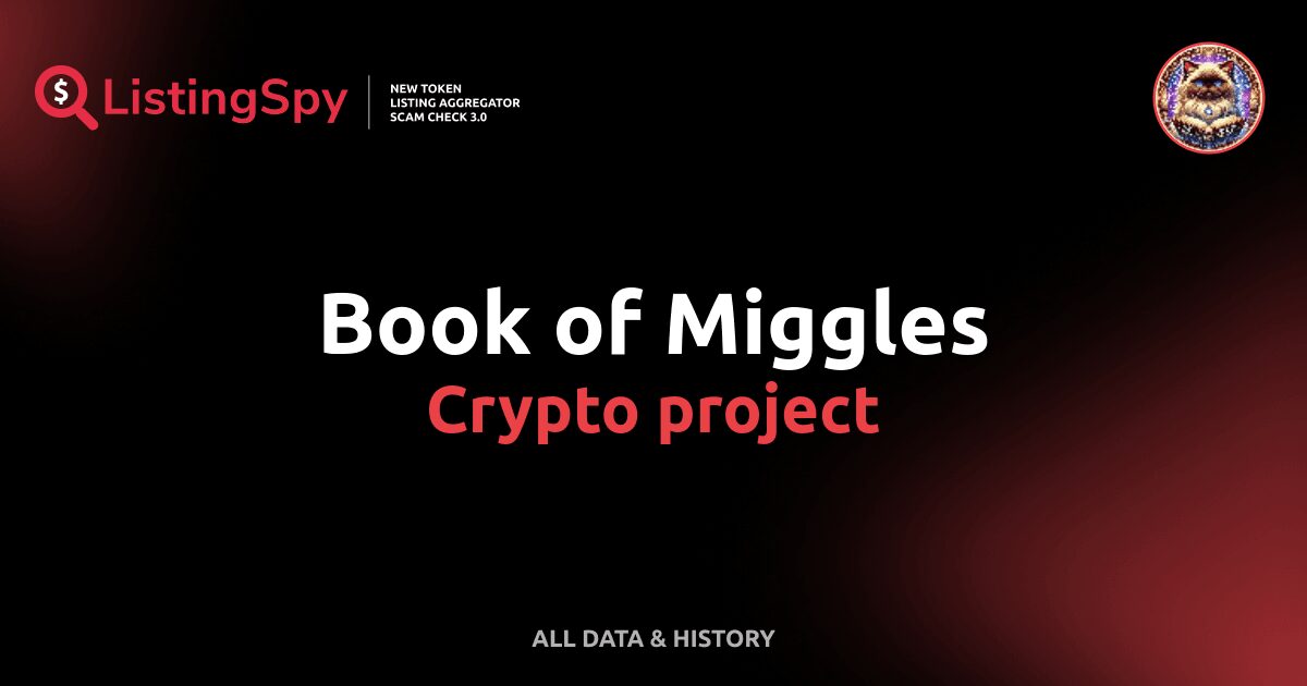 Book of Miggles crypto project: BOMI token listings, events, analysis | ListingSpy