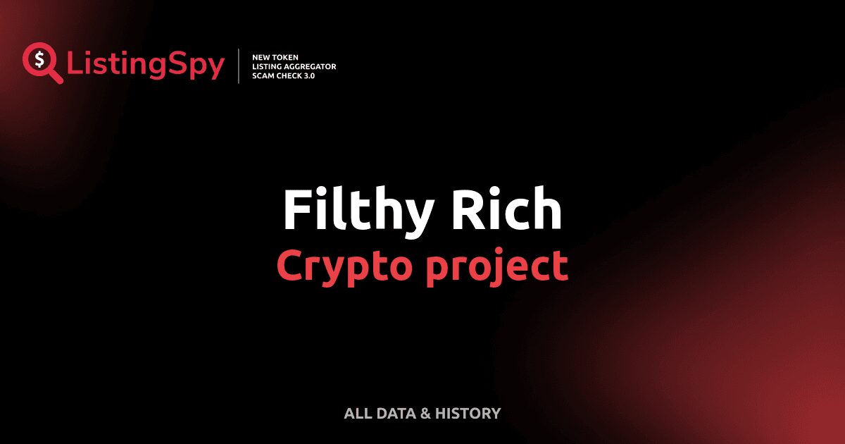 Filthy Rich crypto project: FR token listings, events, analysis ...
