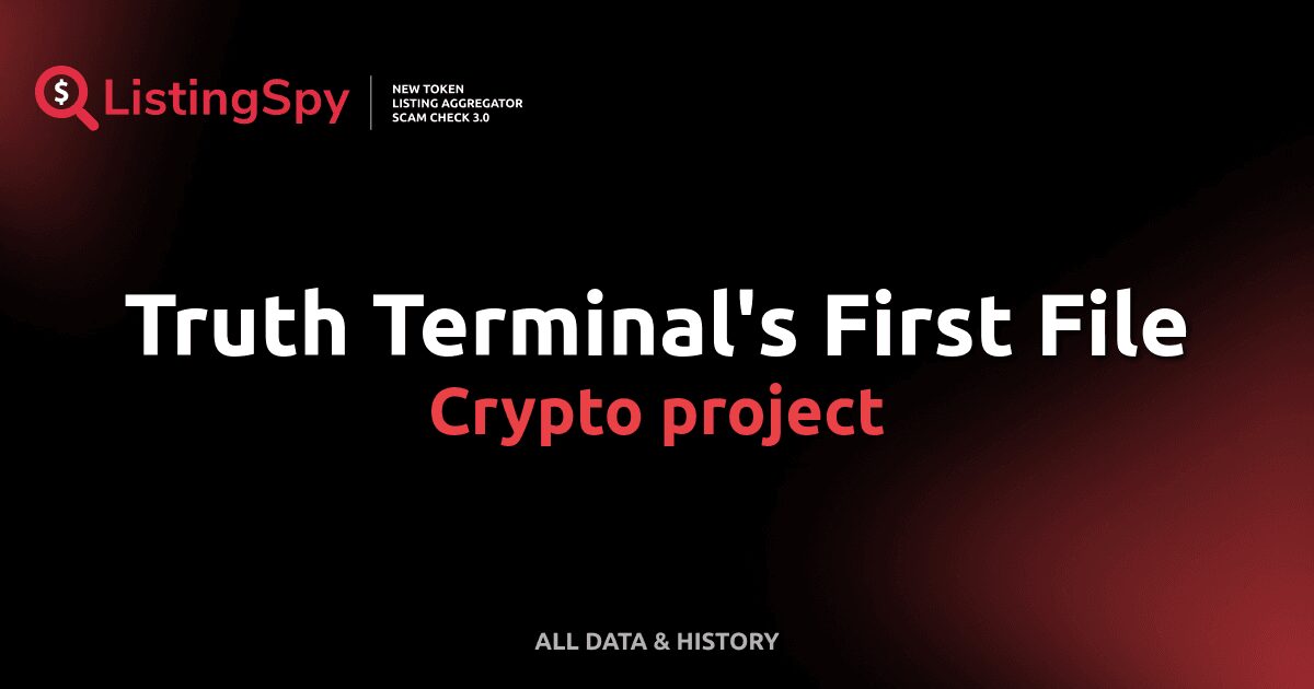 Truth Terminal's First File crypto project: GENESIS token listings ...