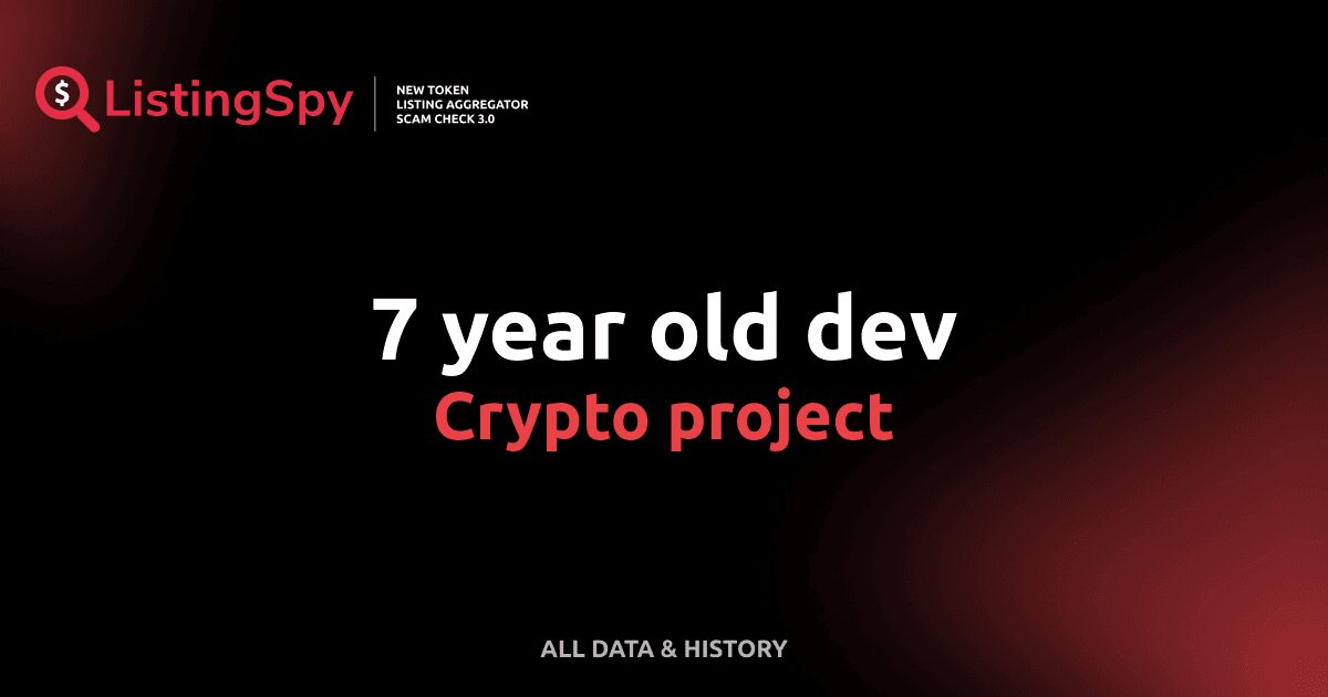 7 year old dev crypto project: youngdev token listings, events, analysis | ListingSpy