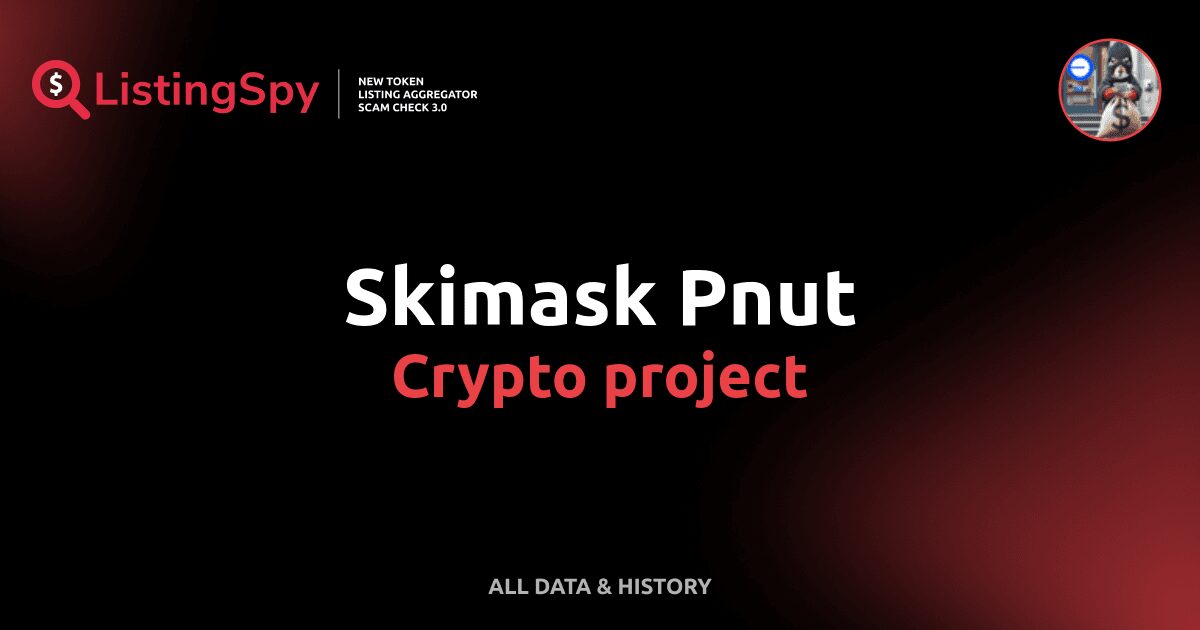Skimask Pnut crypto project: SKINUT token listings, events, analysis ...