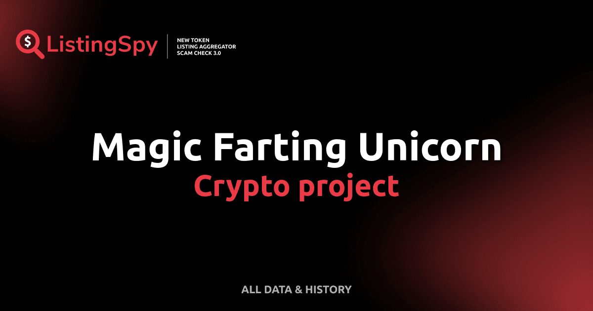 Magic Farting Unicorn crypto project: MFU token listings, events ...