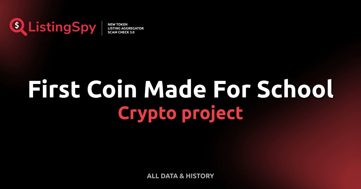 First Coin Made For School crypto project: SCHOOLKID token listings ...