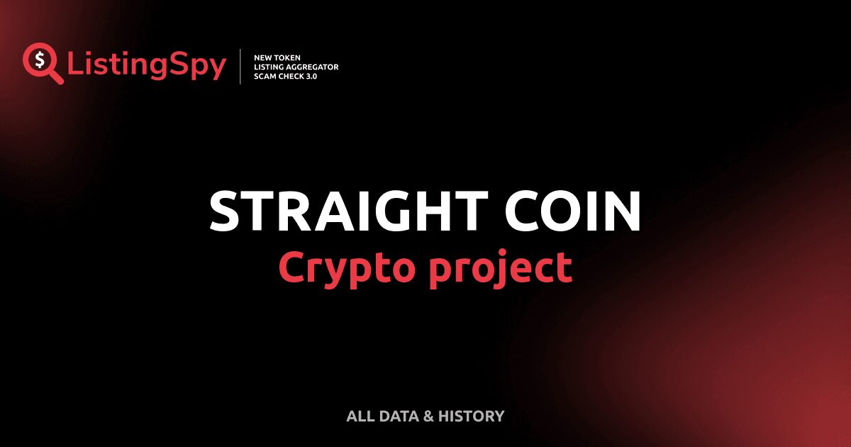 STRAIGHT COIN crypto project: STRAIGHT token listings, events, analysis ...