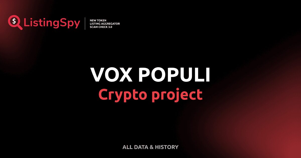 VOX POPULI crypto project: VOXPOPULI token listings, events, analysis ...