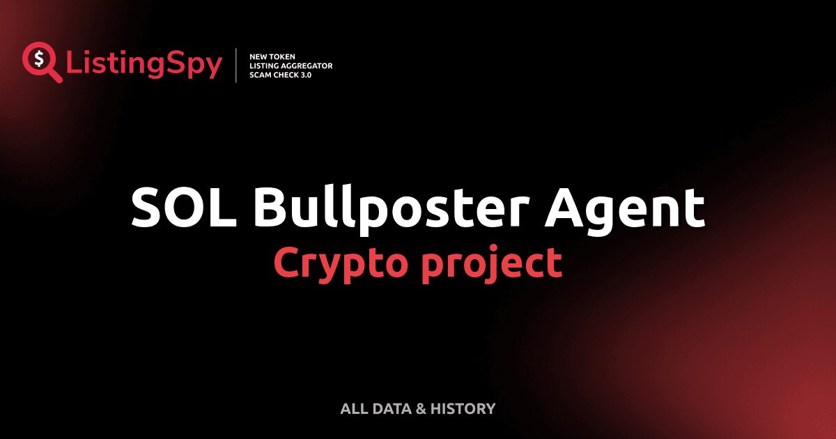 SOL Bullposter Agent crypto project: maxine token listings, events ...