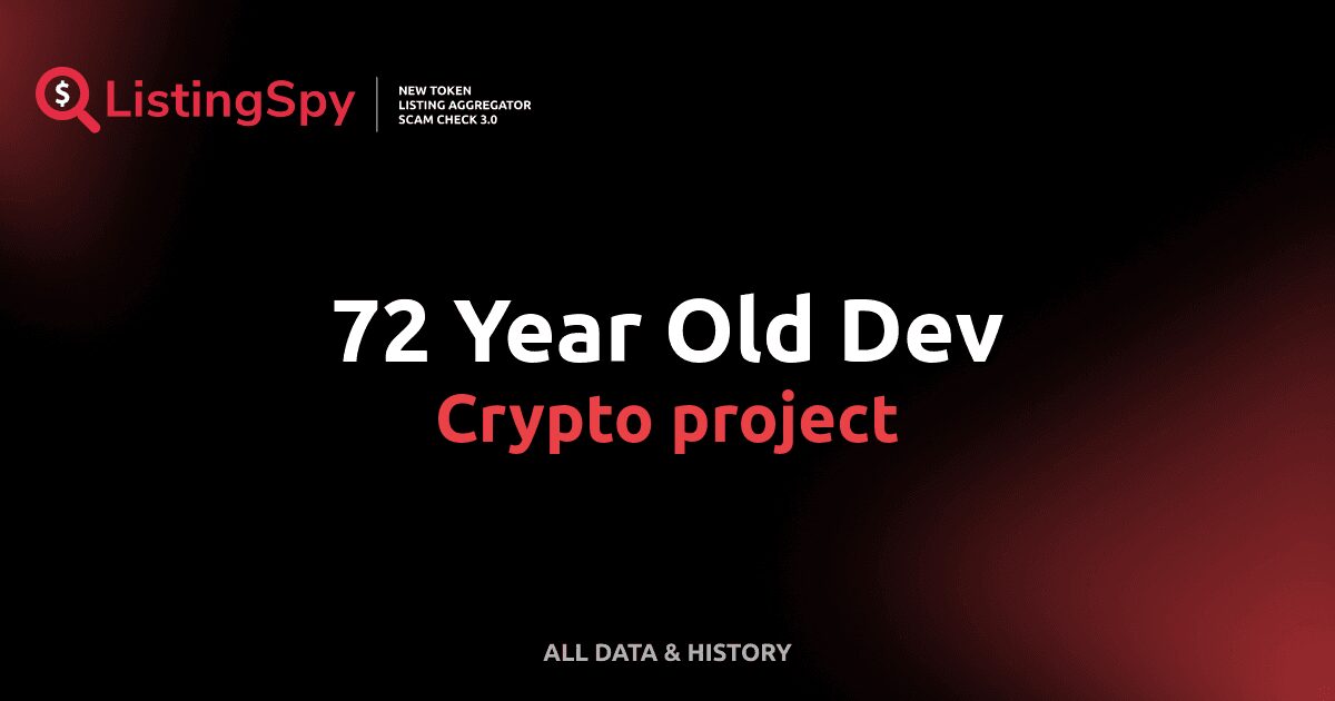 72 Year Old Dev crypto project: OldFart token listings, events ...