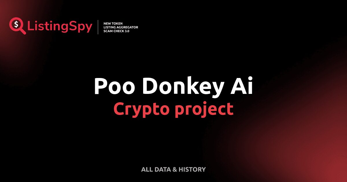 Poo Donkey Ai crypto project: POODONK token listings, events, analysis ...