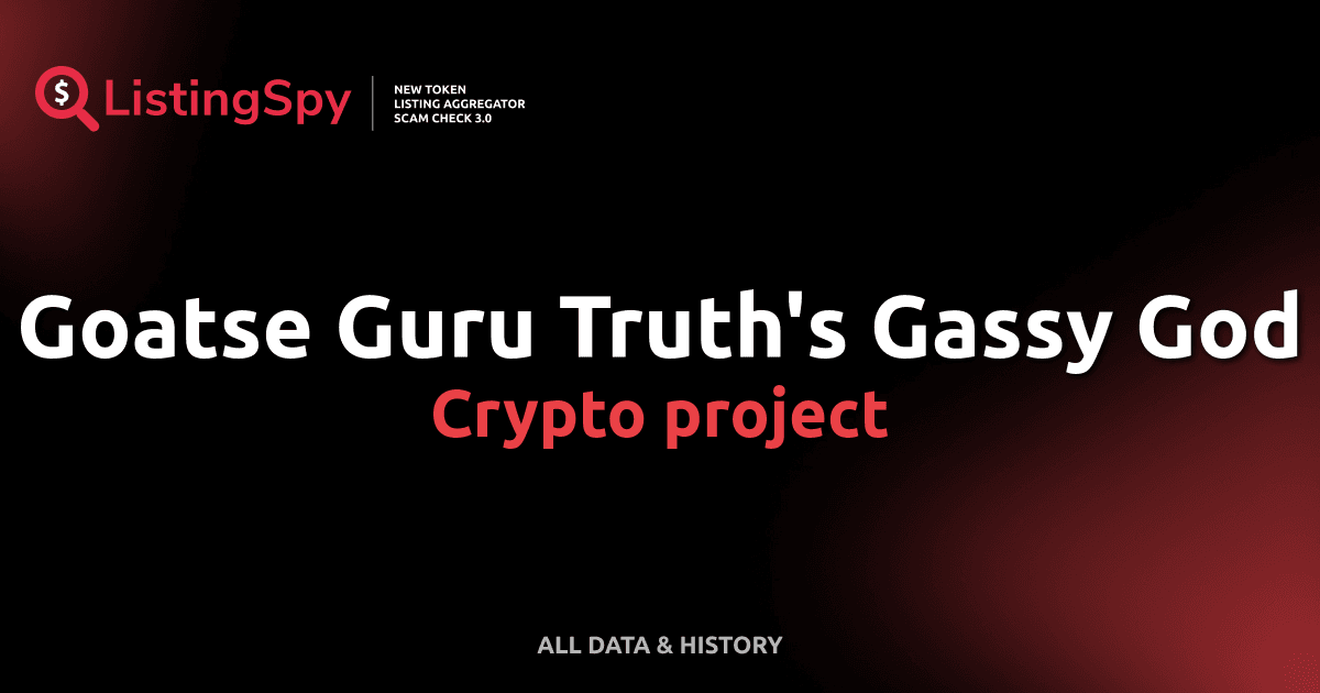 Goatse Guru Truth's Gassy God crypto project: Guru token listings ...