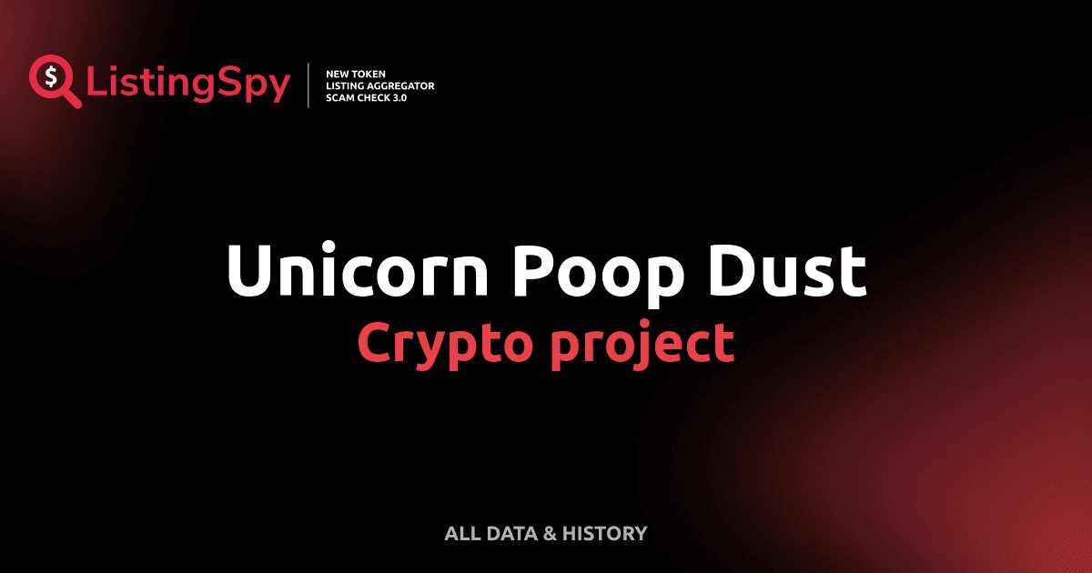 Unicorn Poop Dust crypto project: UPD token listings, events, analysis ...