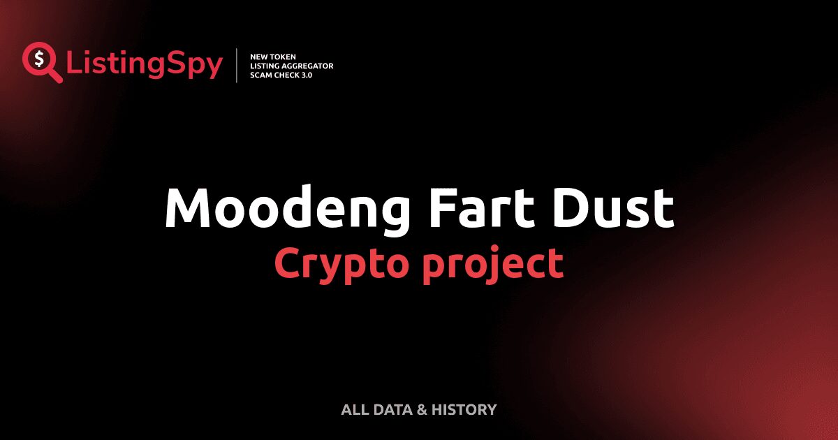Moodeng Fart Dust crypto project: MFD token listings, events, analysis ...