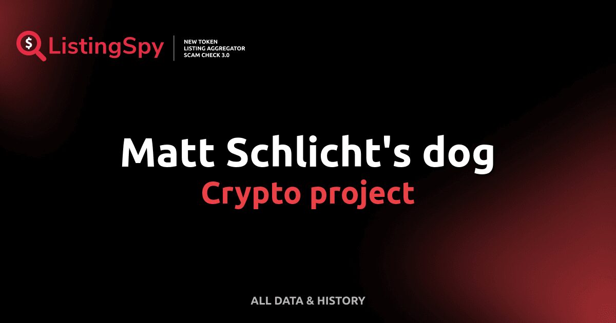 Matt Schlicht's dog crypto project: Coopers token listings, events, analysis | ListingSpy