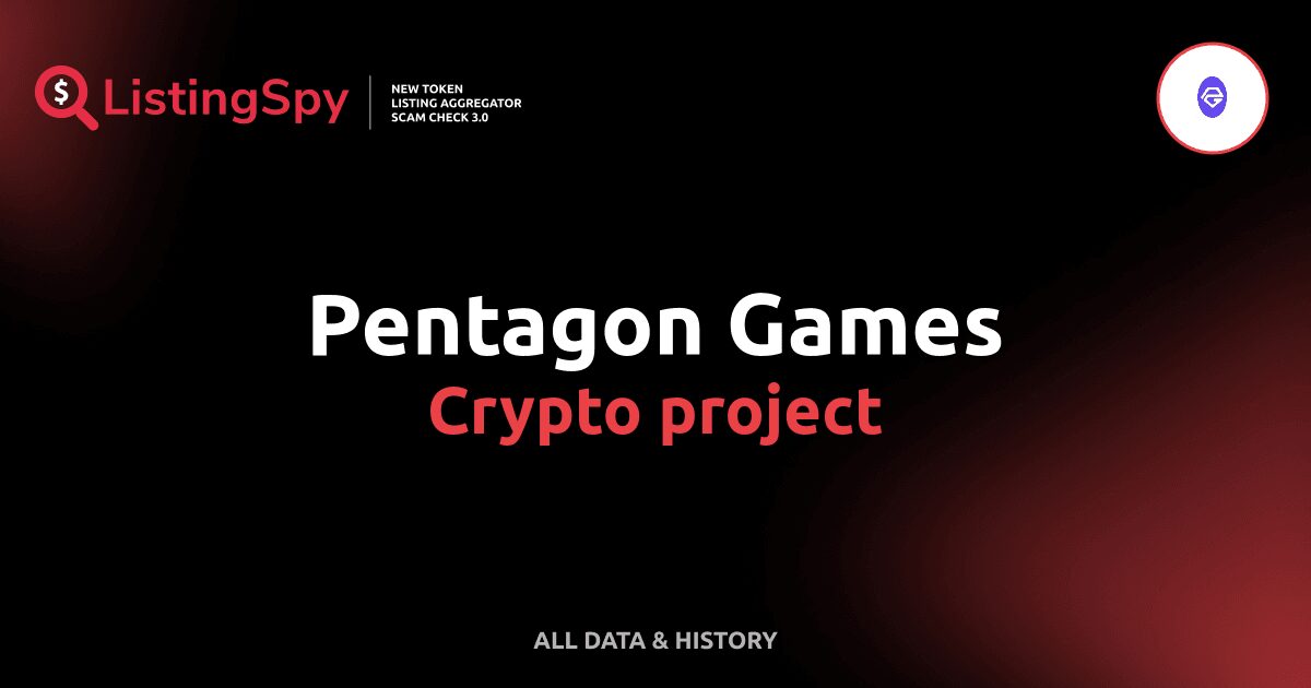 Pentagon Games crypto project: PEN token listings, events, analysis | ListingSpy