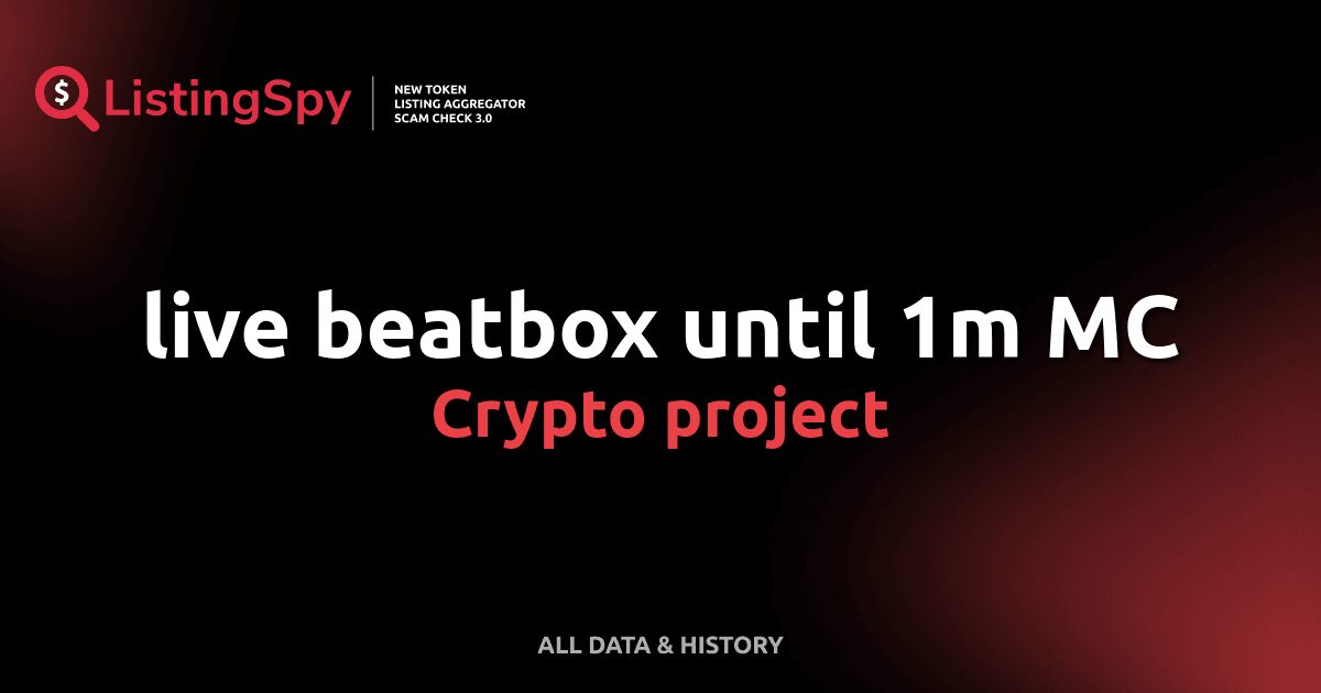 live beatbox until 1m MC crypto project: beatbox token listings, events ...