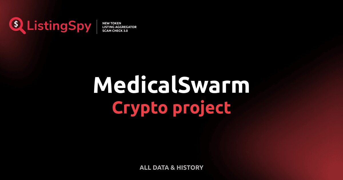 MedicalSwarm crypto project: mcs token listings, events, analysis ...