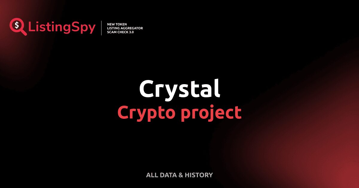 Crystal crypto project: CRYST token listings, events, analysis | ListingSpy