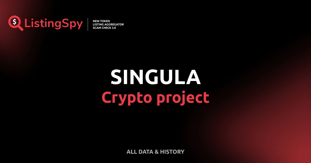 SINGULA crypto project: SINGULA token listings, events, analysis | ListingSpy