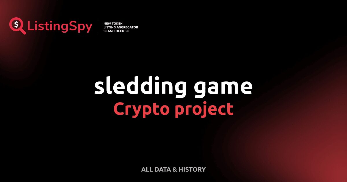 sledding game crypto project: sled token listings, events, analysis ...