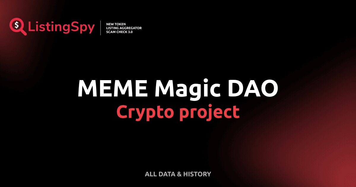 MEME Magic DAO crypto project: MMD token listings, events, analysis ...