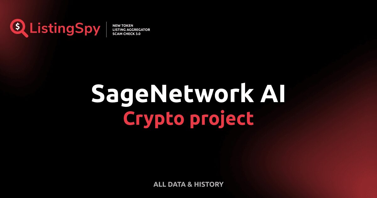 SageNetwork AI crypto project: SAGE token listings, events, analysis ...