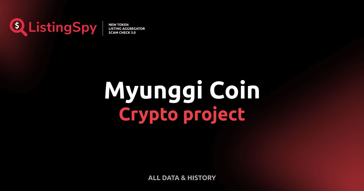 Myunggi Coin crypto project: MG COIN token listings, events, analysis ...