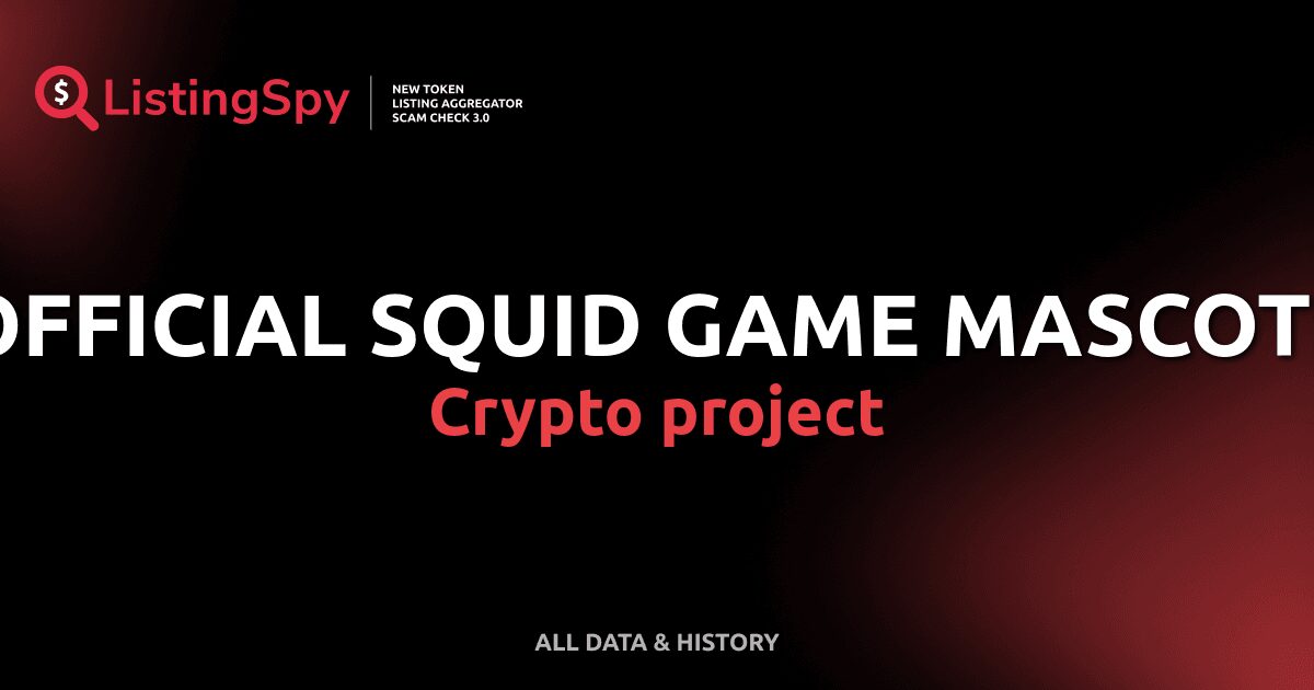 OFFICIAL SQUID GAME MASCOTS crypto project: SQUID DOGS token listings ...