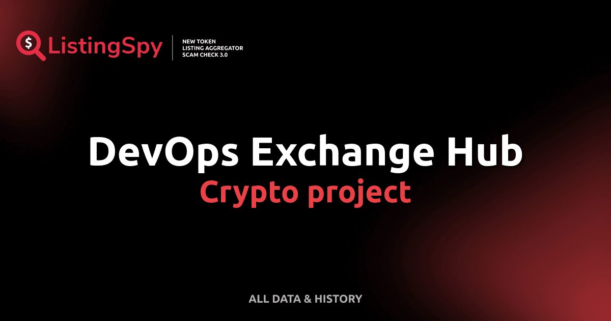 DevOps Exchange Hub crypto project: DEEH token listings, events, analysis | ListingSpy
