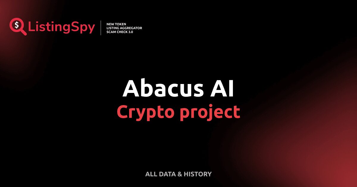 Abacus AI crypto project: ABACUS token listings, events, analysis ...