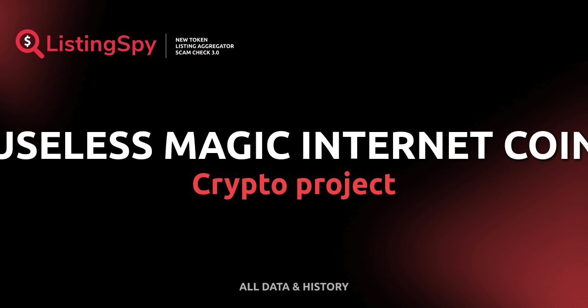 USELESS MAGIC INTERNET COIN crypto project: MAGIC token listings ...