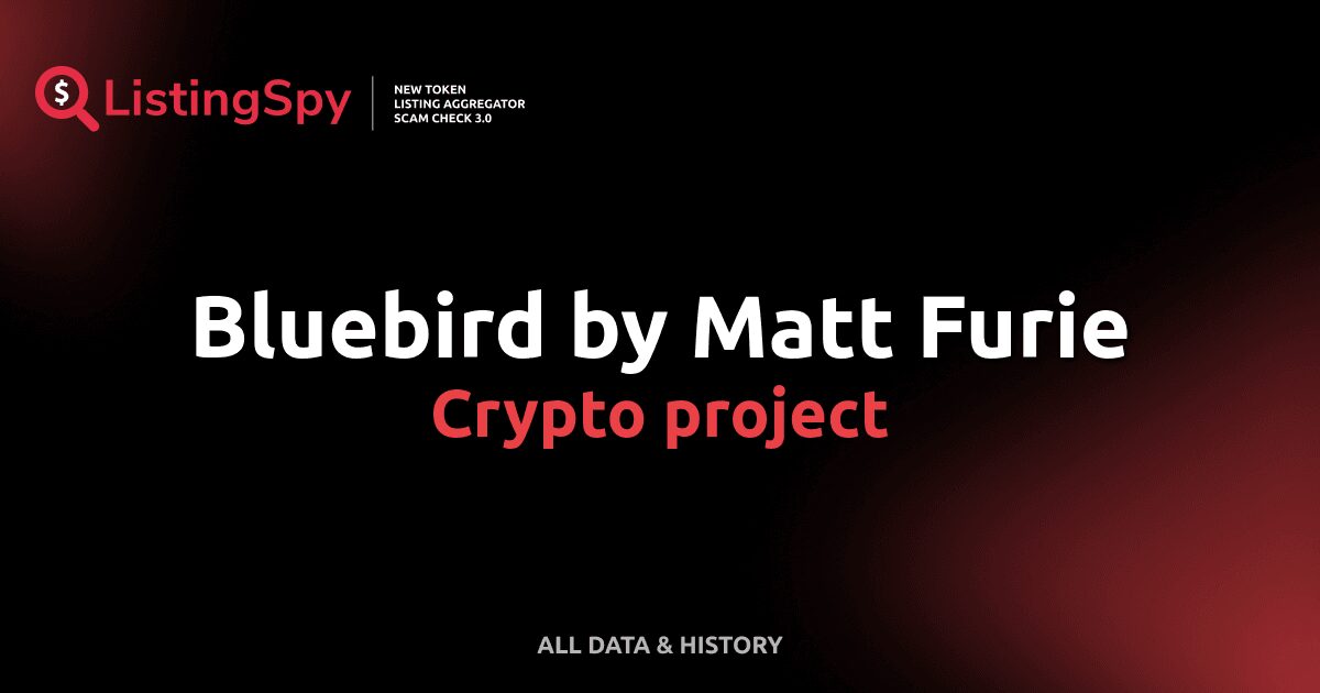 Bluebird by Matt Furie crypto project: BBIRD token listings, events ...