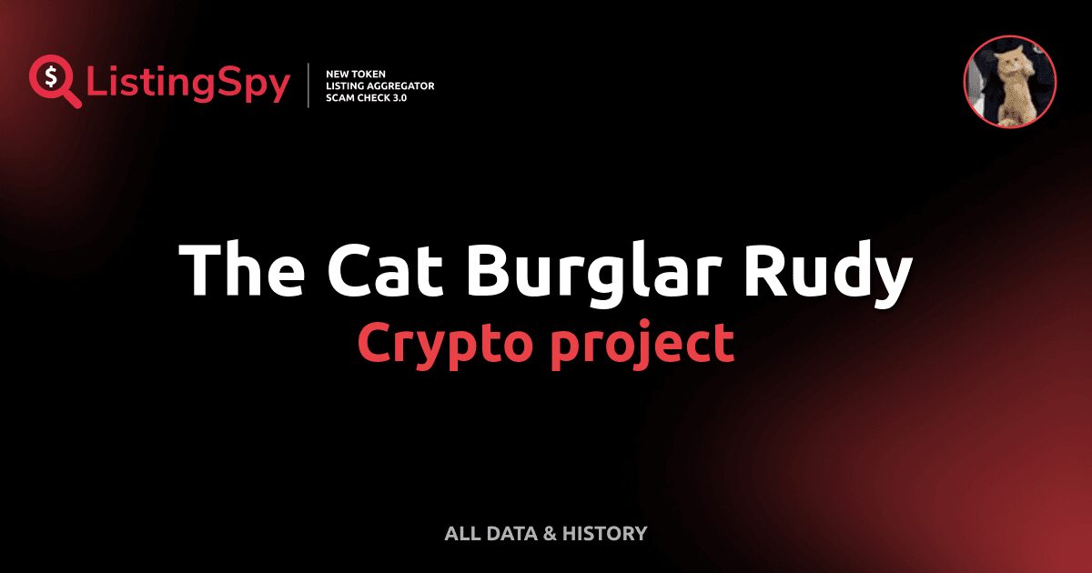 The Cat Burglar Rudy crypto project: TCBR token listings, events ...