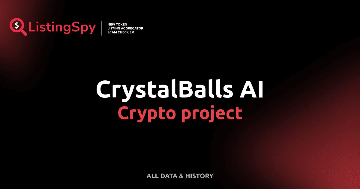 CrystalBalls AI crypto project: CRAI token listings, events, analysis | ListingSpy