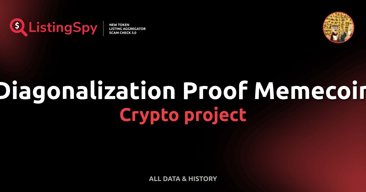 Diagonalization Proof Memecoin crypto project: DPM token listings ...