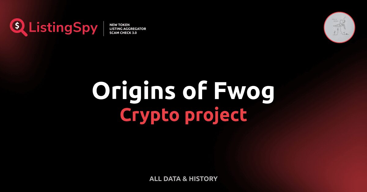 Origins of Fwog crypto project: TINYFROG token listings, events ...