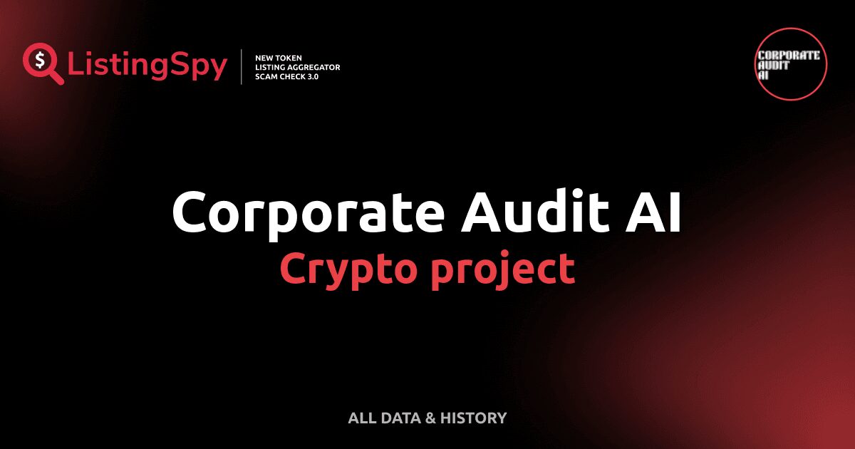 Corporate Audit AI crypto project: AUDIT token listings, events ...