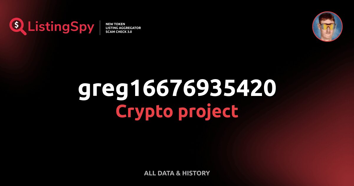 greg16676935420 crypto project: GREG token listings, events, analysis ...