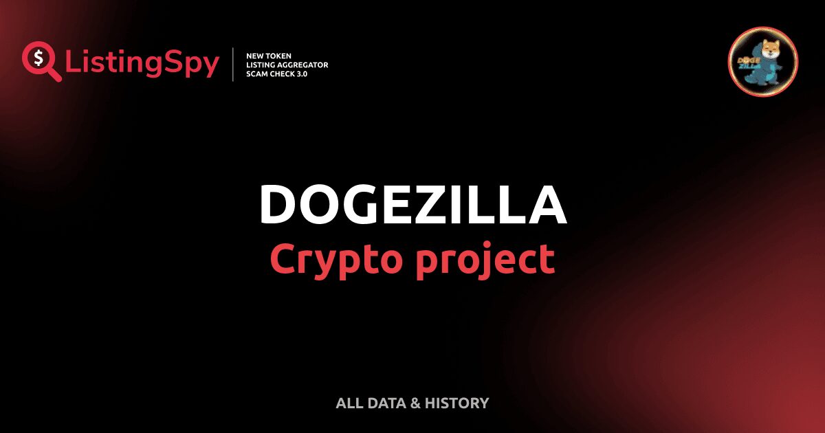 DOGEZILLA crypto project: DZ token listings, events, analysis | ListingSpy