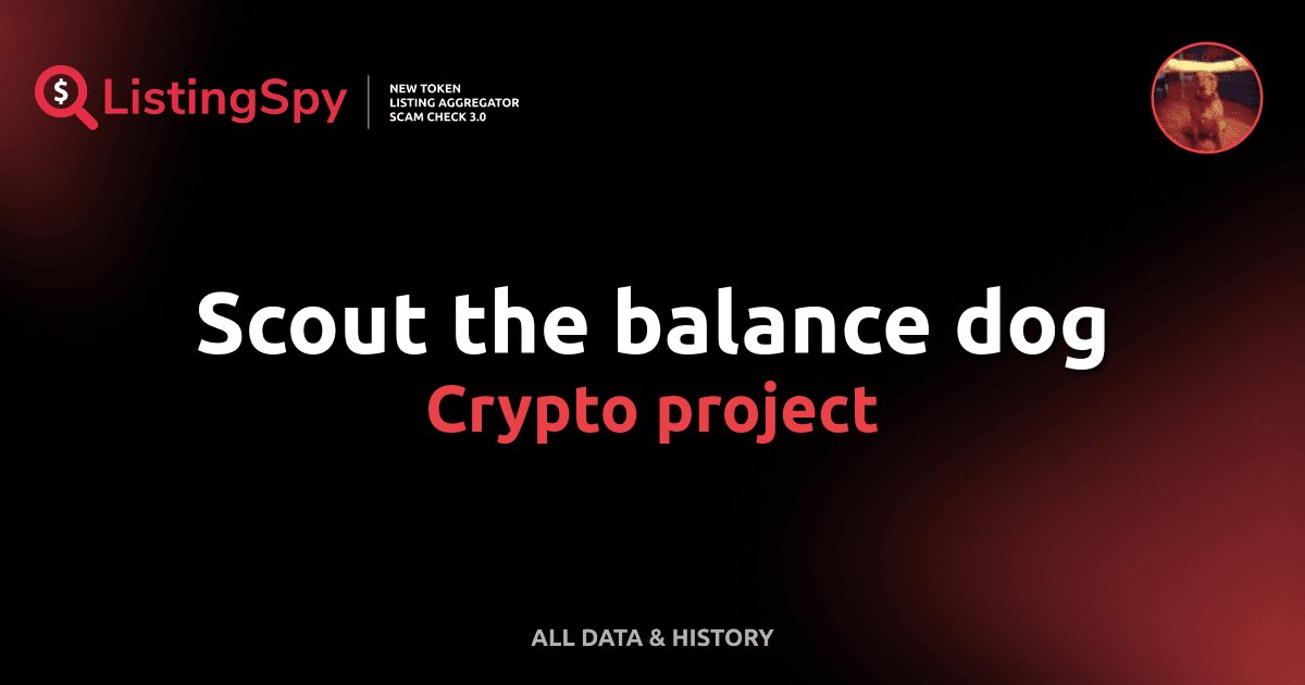 Scout the balance dog crypto project: SCOUT token listings, events ...