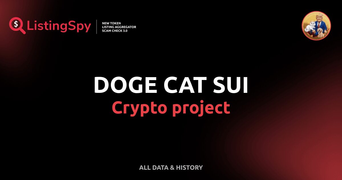 DOGE CAT SUI crypto project: DOGECATS token listings, events, analysis | ListingSpy