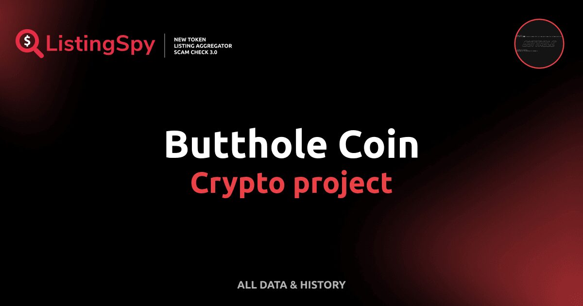 Butthole Coin crypto project: BUTTHOLE token listings, events, analysis ...