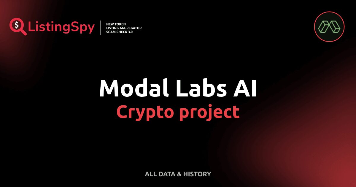 Modal Labs AI crypto project: MLAI token listings, events, analysis | ListingSpy