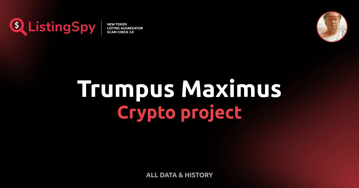 Trumpus Maximus crypto project: TRUMPUS token listings, events ...