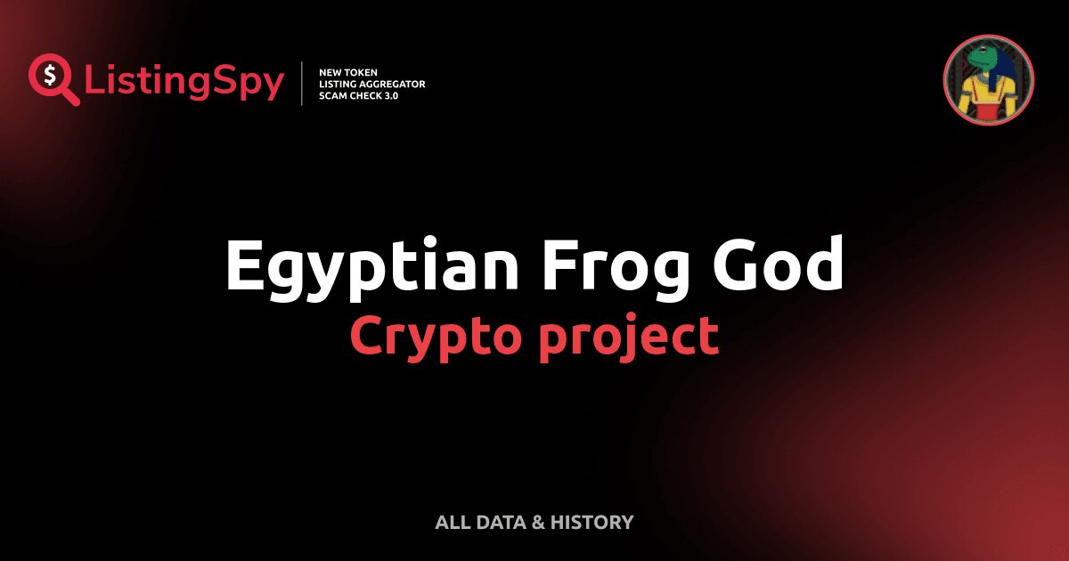Egyptian Frog God crypto project: HEQET token listings, events ...