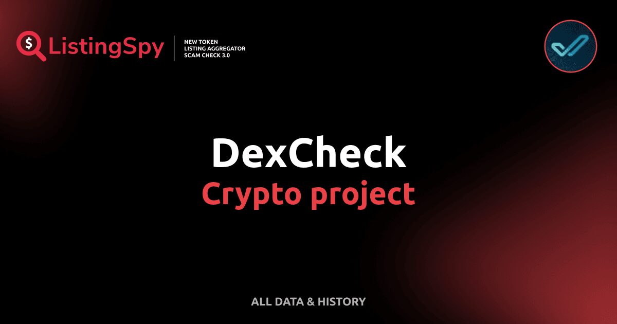 DexCheck crypto project: DCK token listings, events, analysis | ListingSpy