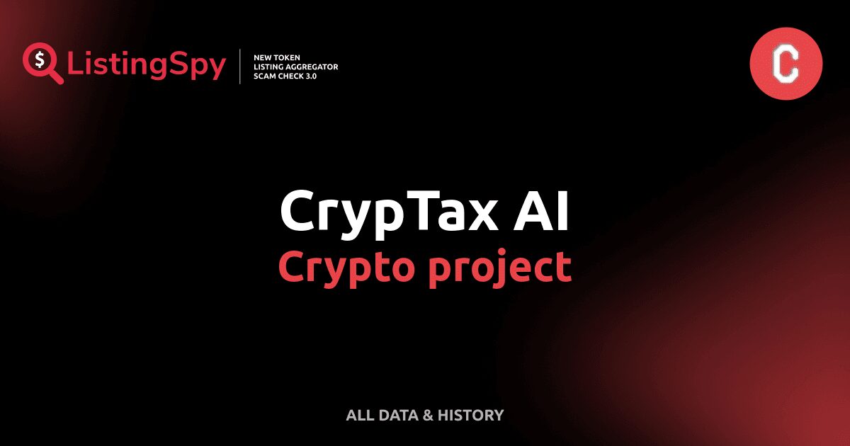 CrypTax AI crypto project: CTAX token listings, events, analysis ...