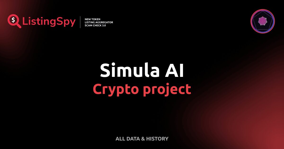 Simula AI crypto project: SIMULA token listings, events, analysis ...