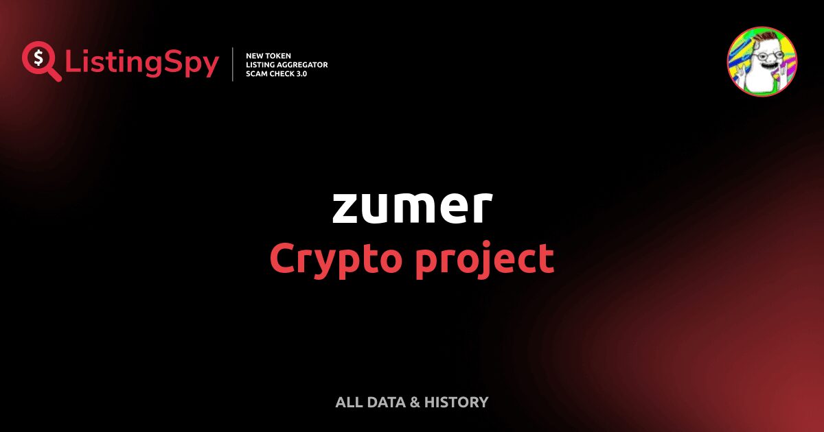 zumer crypto project: zumer token listings, events, analysis | ListingSpy