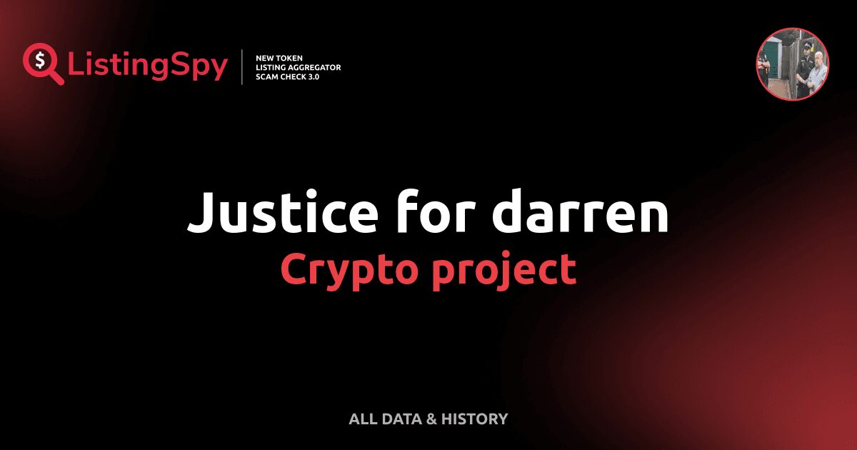 Justice for darren crypto project: Darren token listings, events ...